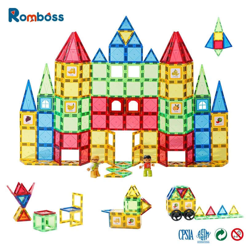 Magnetic Building Tiles Set - Creative Fun for Kids – Peachyrock