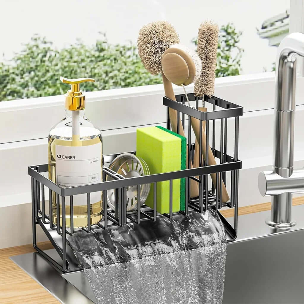 Adjustable Sink Storage & Drainage Rack | Organize Your Kitchen ...
